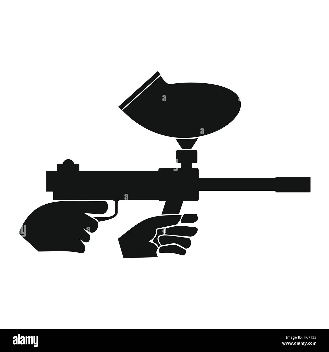 Paintball marker simple icon Stock Vector Image & Art - Alamy