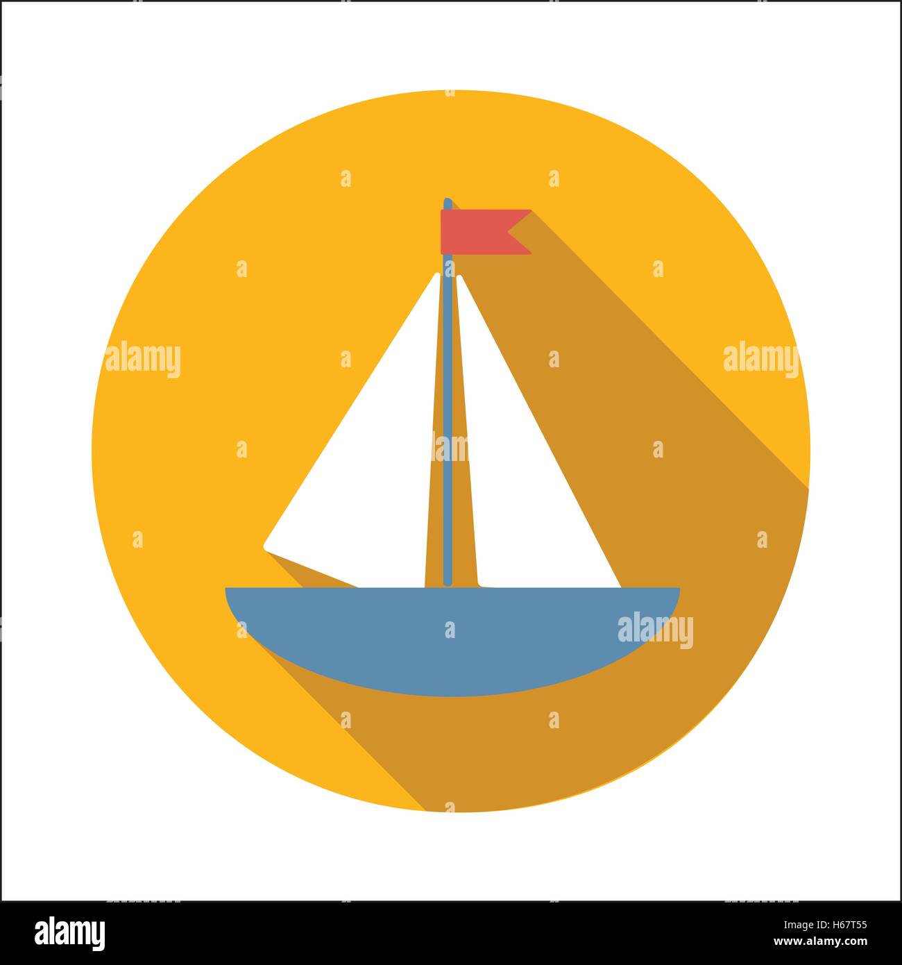 Travelling by sail boat Stock Vector Images - Alamy