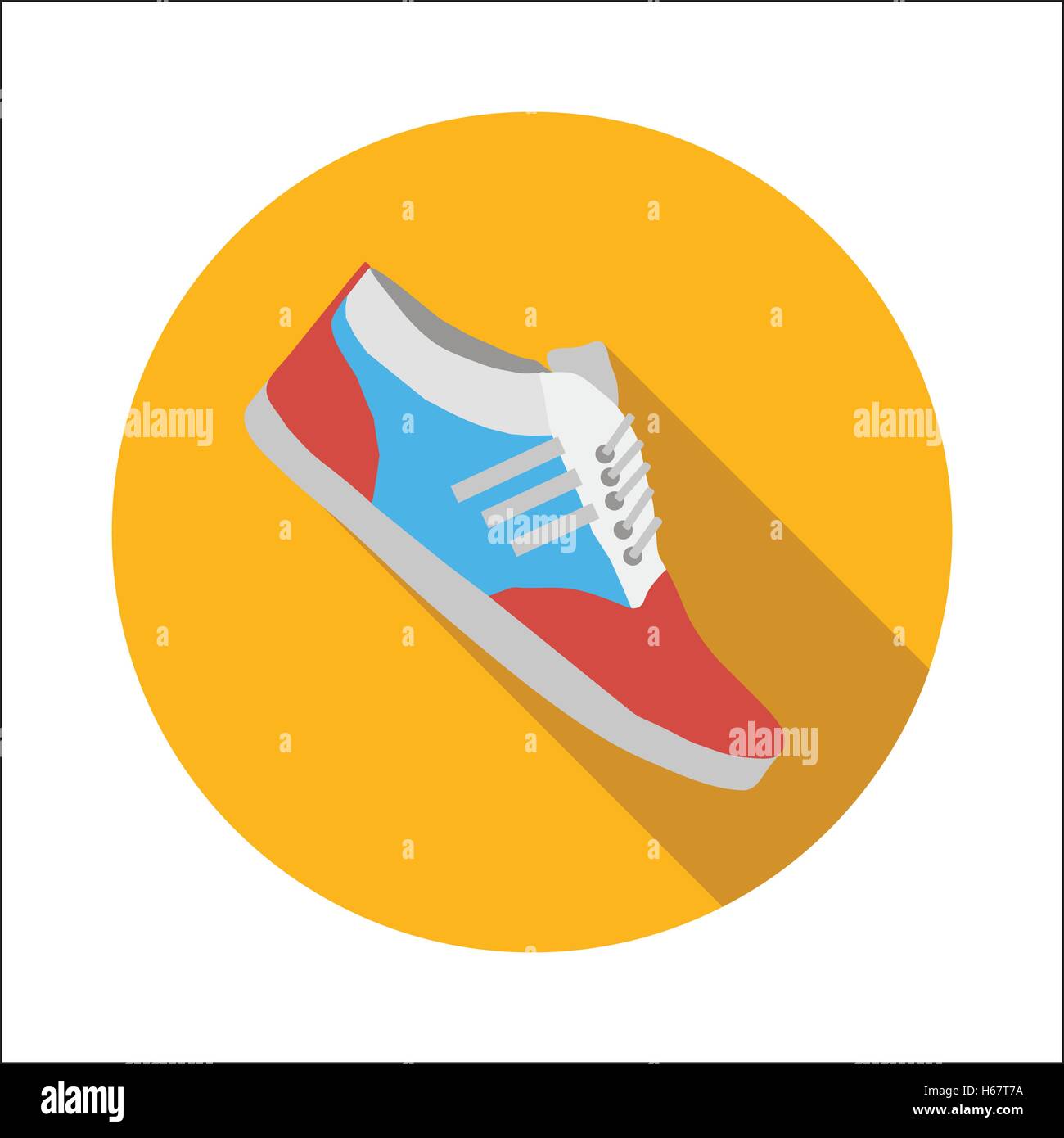 Red trainer shoes Stock Vector Images - Alamy