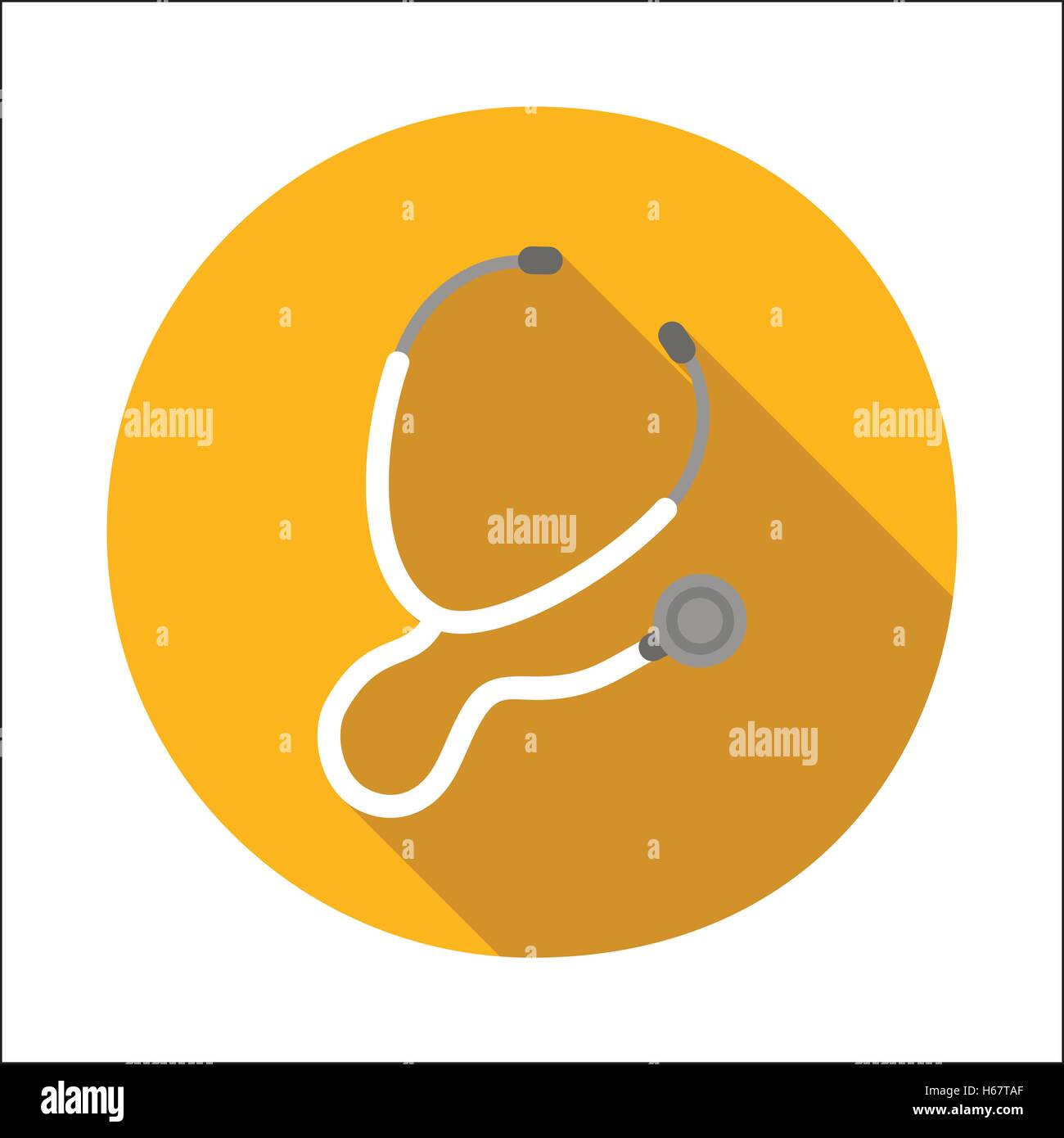 Phonendoscope flat icon Stock Vector Image & Art - Alamy