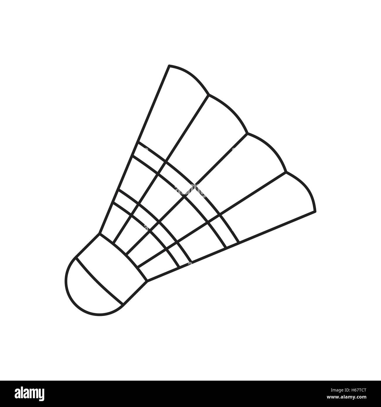 Badminton shuttlecock line icon Stock Vector Image & Art - Alamy