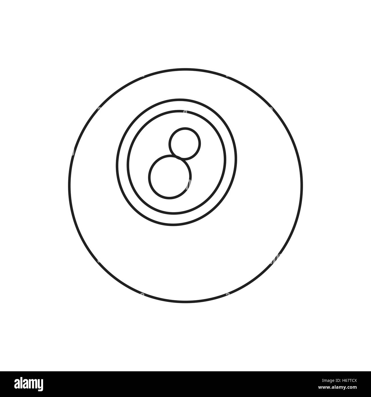 Eightball billiards icon sign Stock Vector Images - Alamy