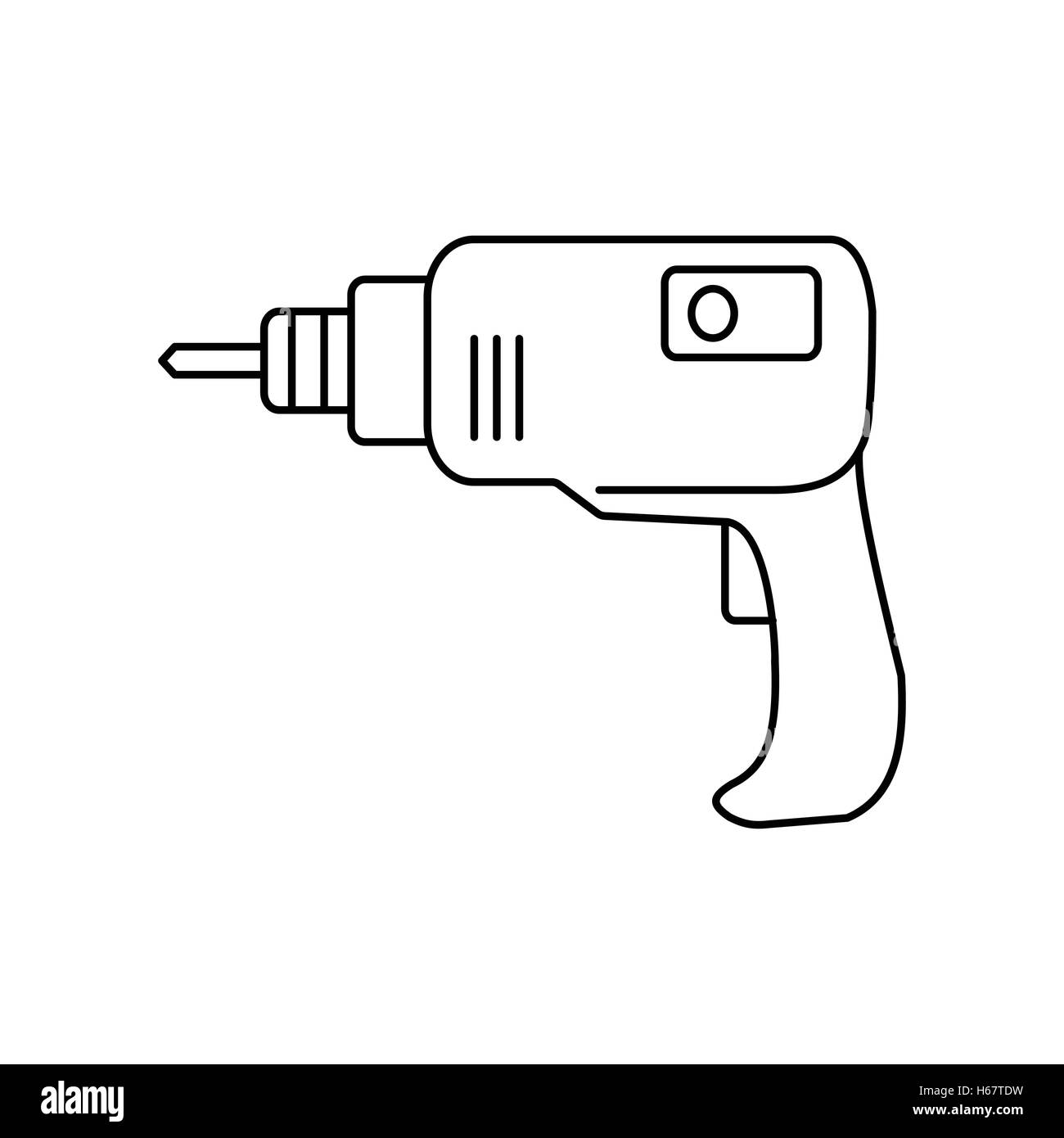 Drill bit boring hole Stock Vector Images - Alamy