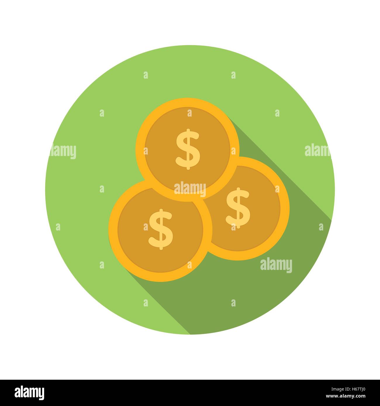 Coins flat icon Stock Vector Image & Art - Alamy