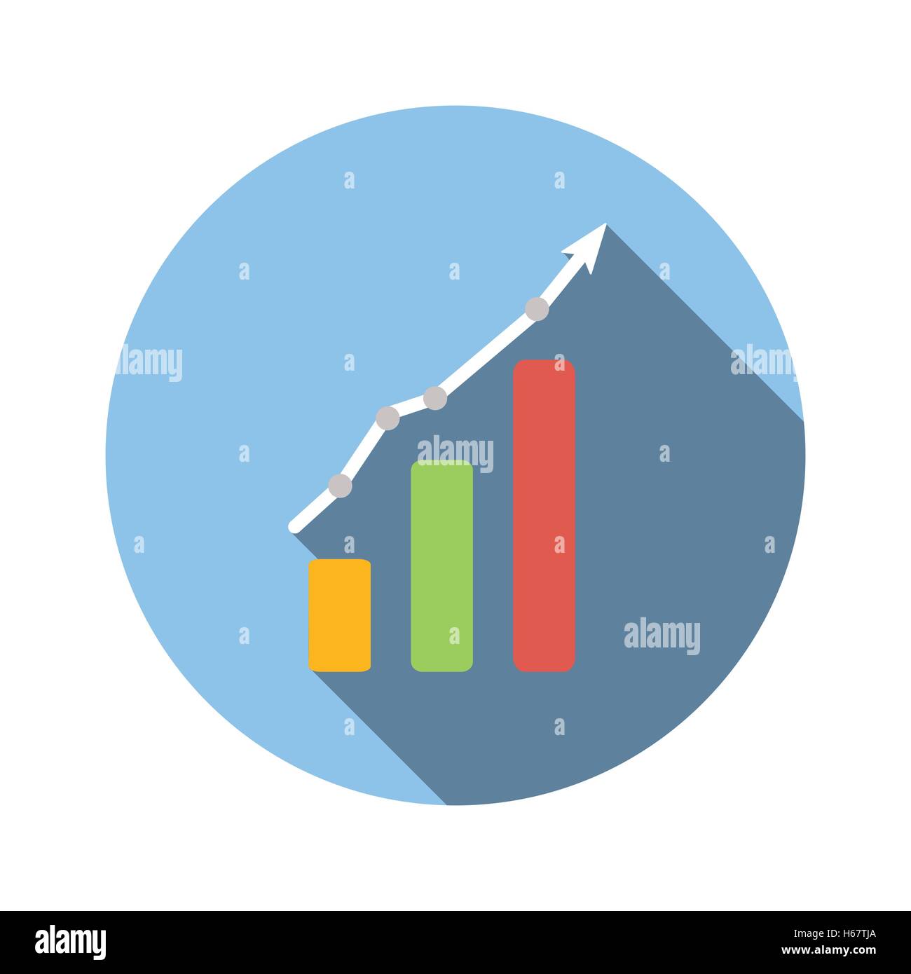 Graph chart flat icon Stock Vector Image & Art - Alamy