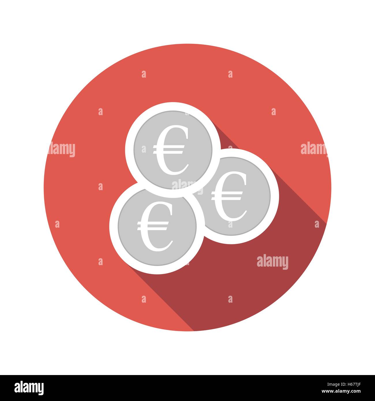 Silver coins flat icon Stock Vector Image & Art - Alamy
