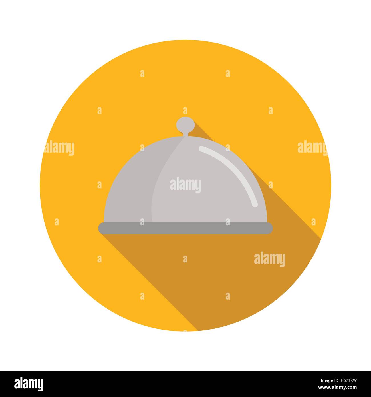 Chef metal cloche lid Stock Vector Images - Alamy