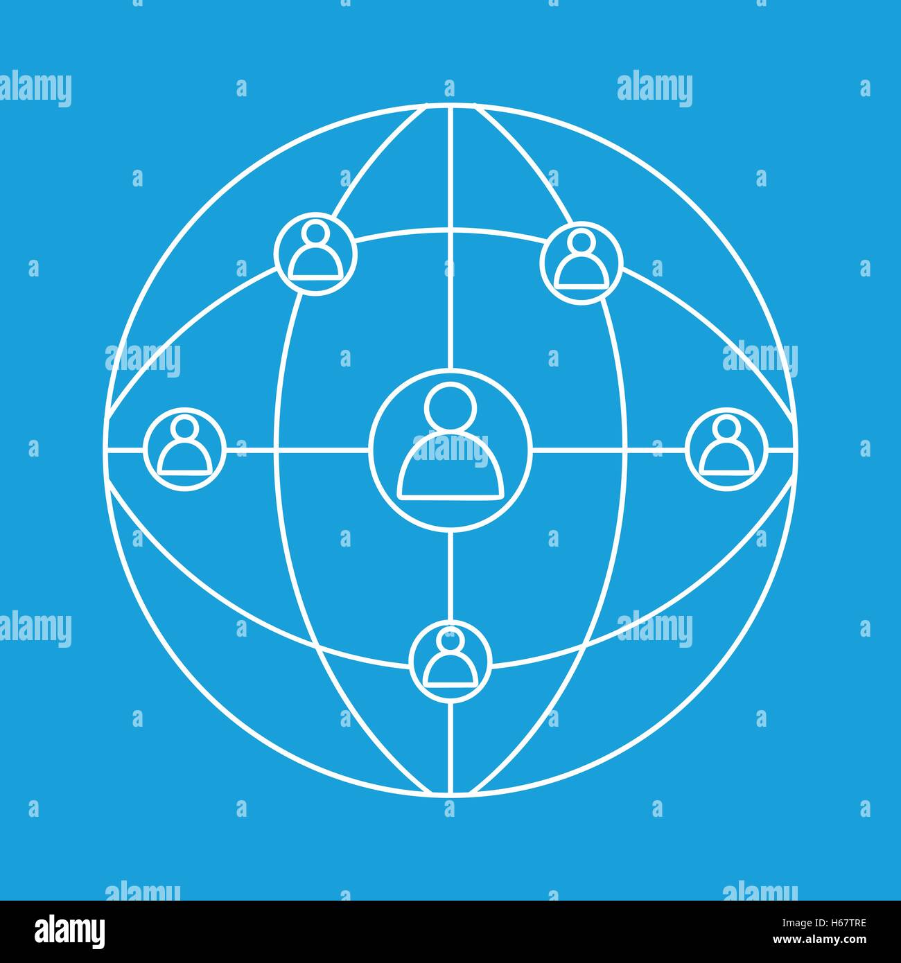 Social network round globe icon Stock Vector Image & Art - Alamy