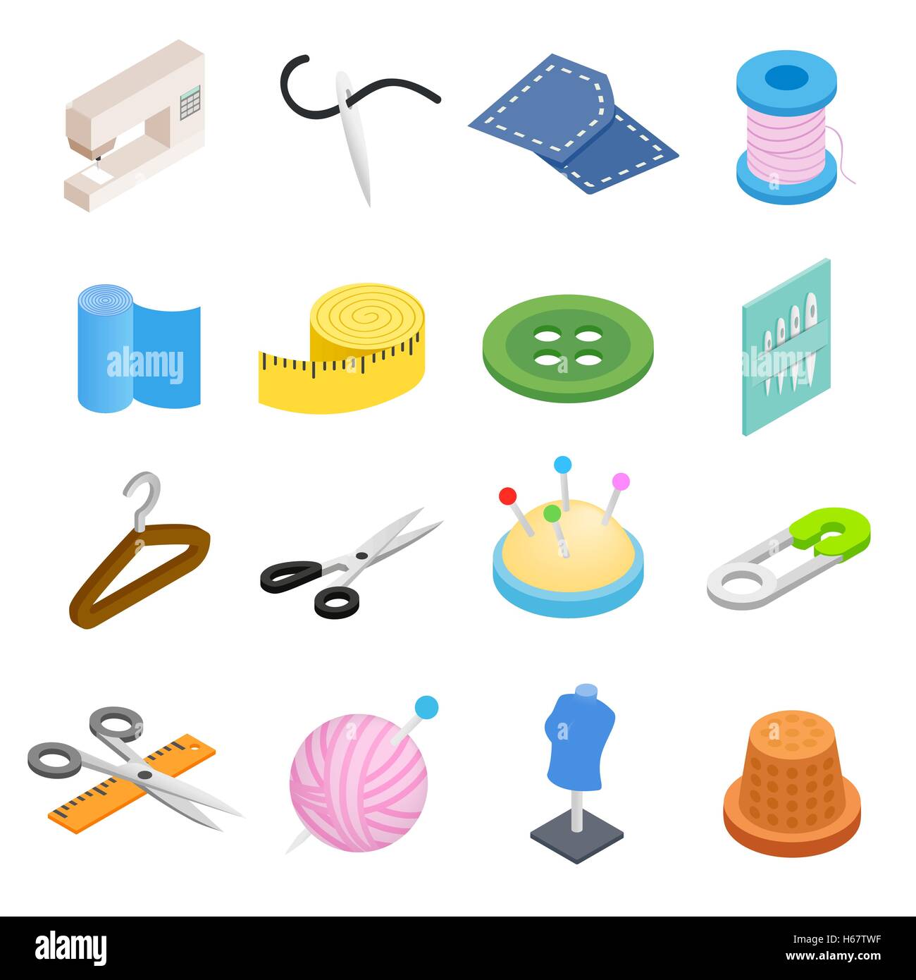 Sewing isometric 3d icon Stock Vector Image & Art - Alamy