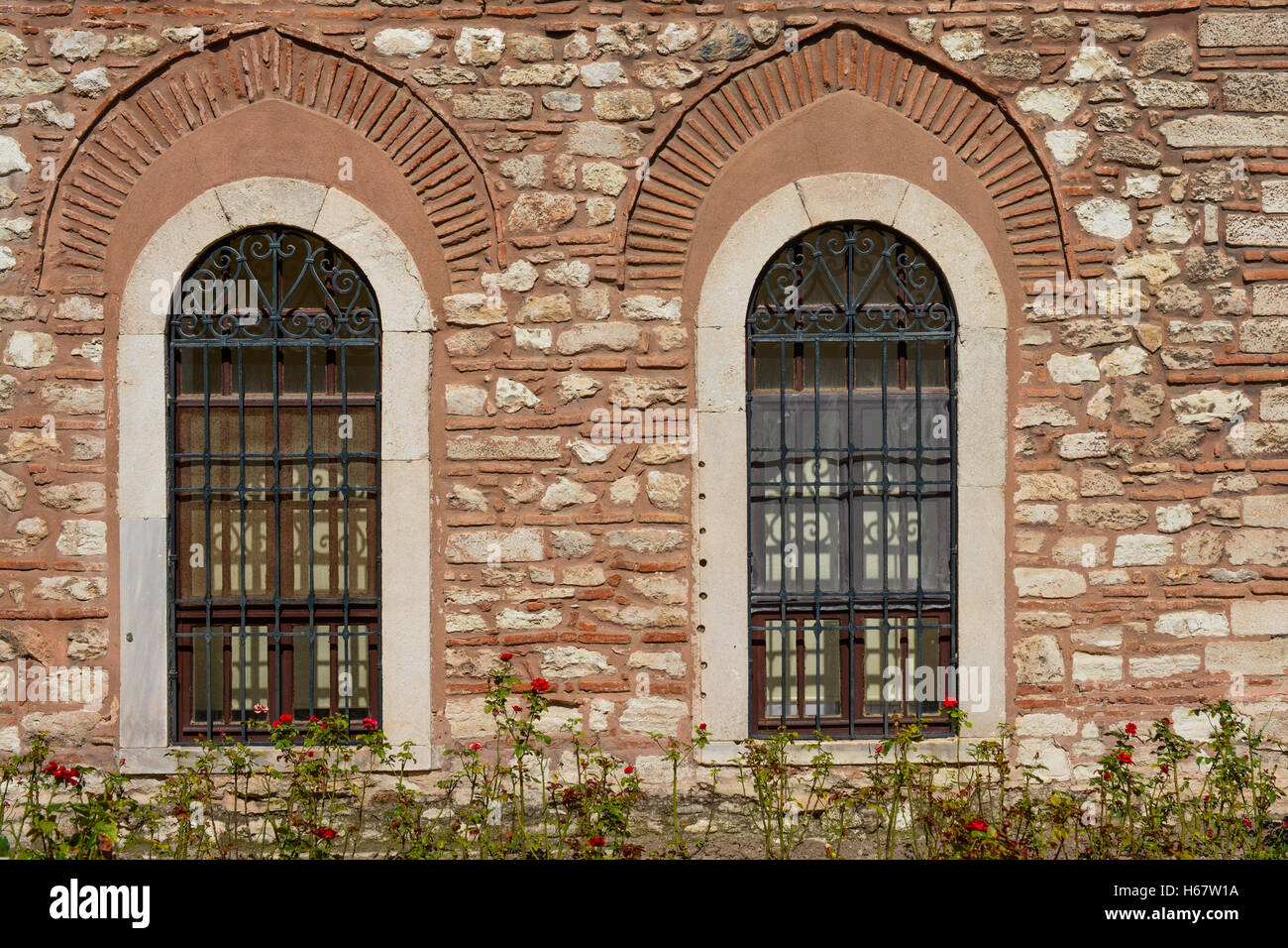 Old window Architecture from the Ottoman times In Istanbul Stock Photo ...