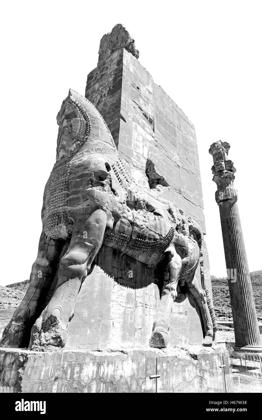blur in iran persepolis the old ruins historical destination monuments ...