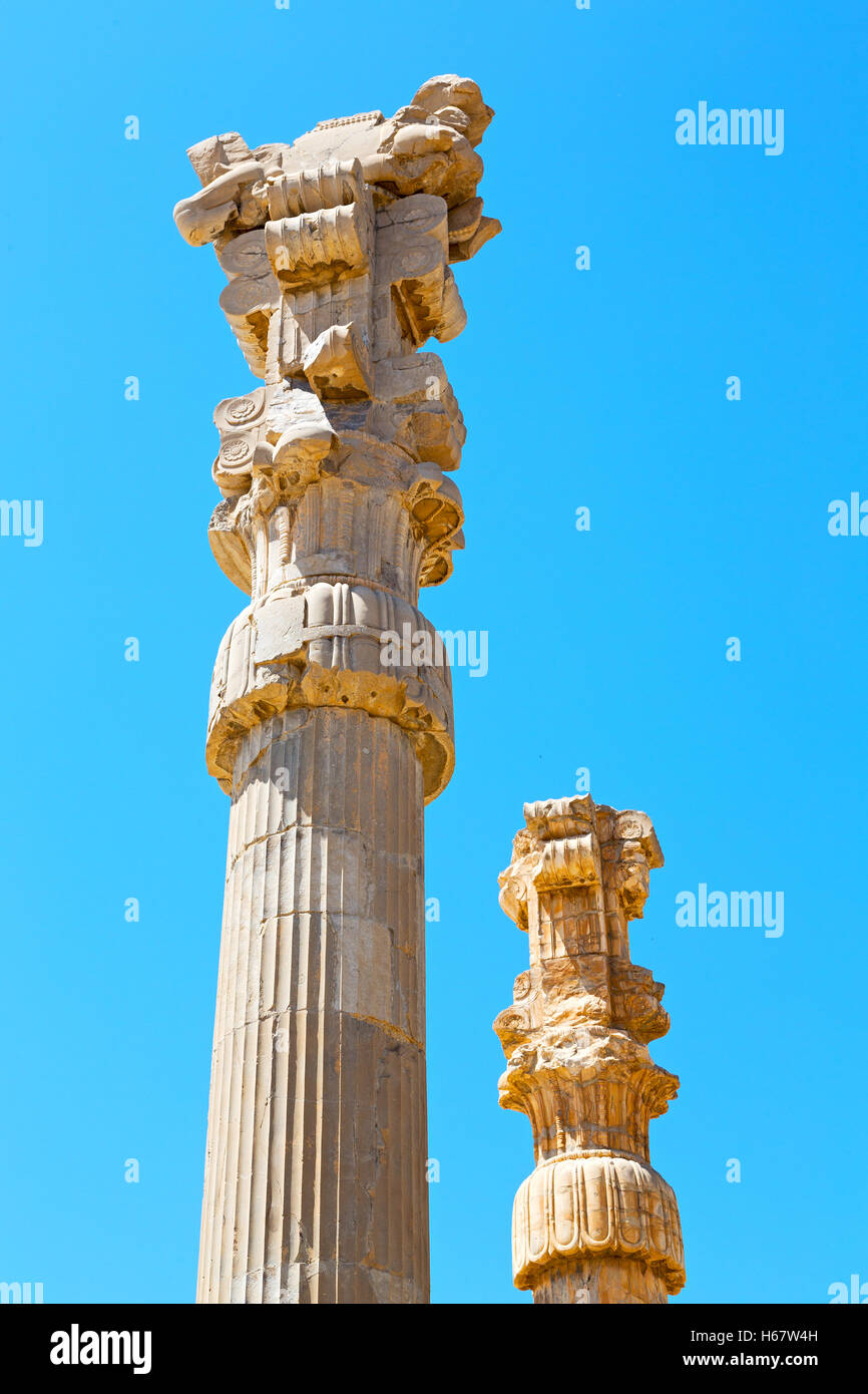 blur in iran persepolis the old ruins historical destination monuments ...