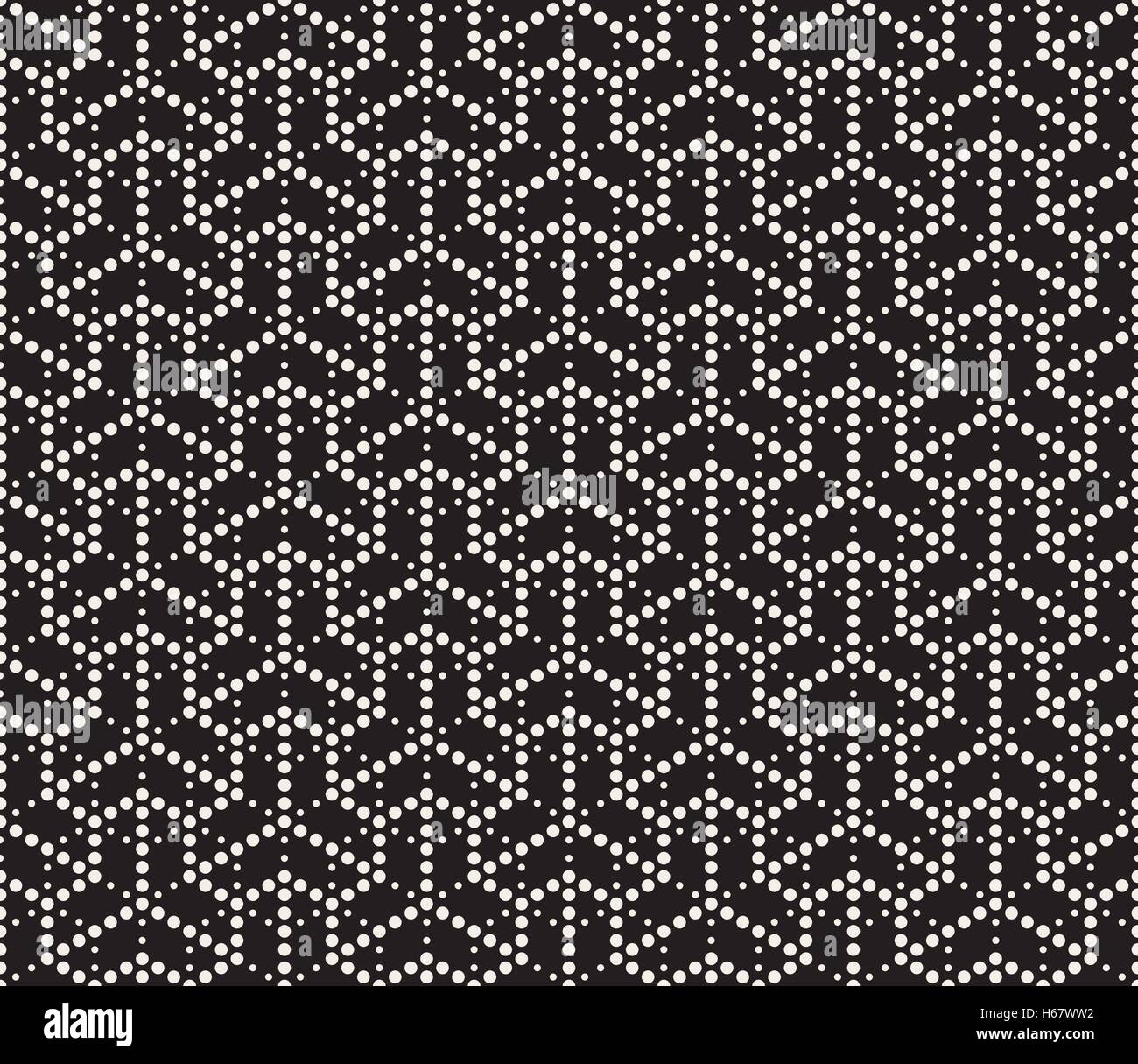 Vector Seamless Black and White Dotted Lines Grid Pattern Stock Vector ...