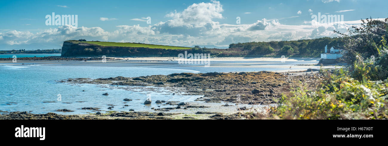 Panoramic view from the coastal path at Penrhos country Park on ...
