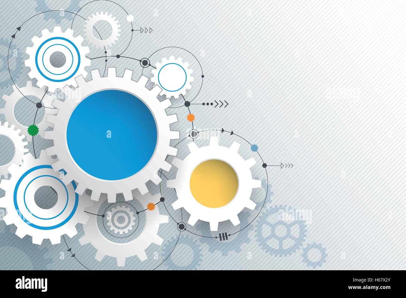 Vector illustration gear wheel. Abstract hi-tech technology and ...