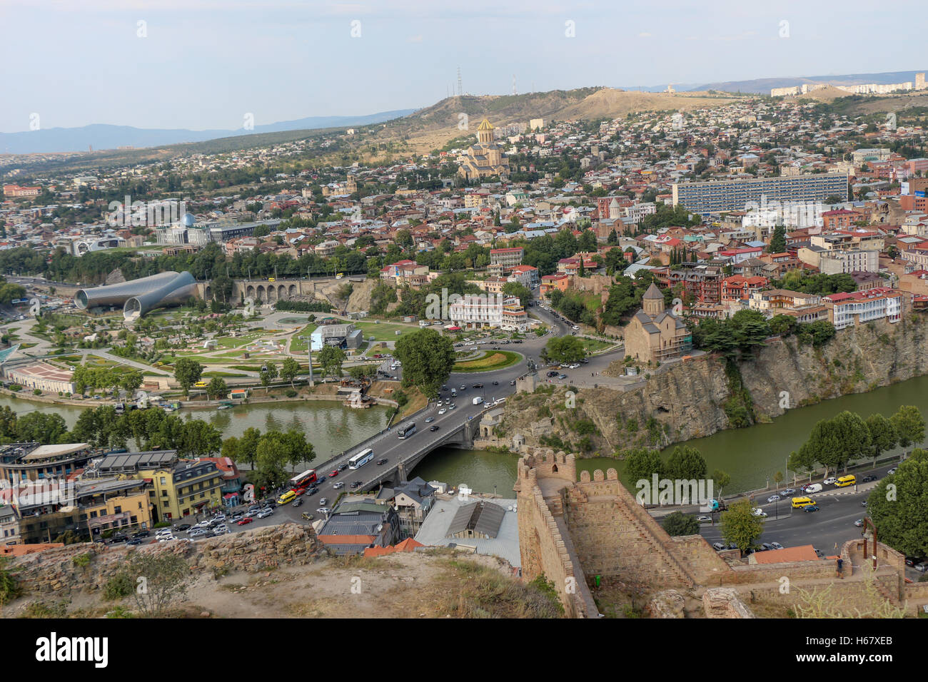 Beautiful panoramic view of Tbilisi in Georgia Stock Photo - Alamy