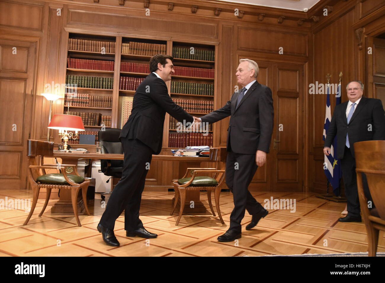 Athens, Greece. 25th Oct, 2016. Handshake of Greek Prime Minister ...