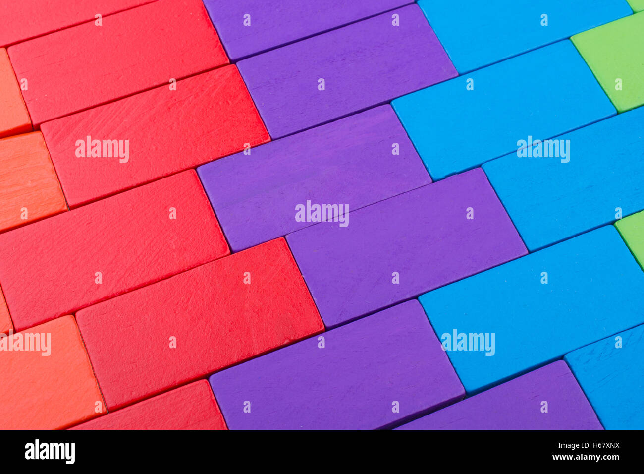 Colorful Domino Blocks on a white background Stock Photo - Alamy