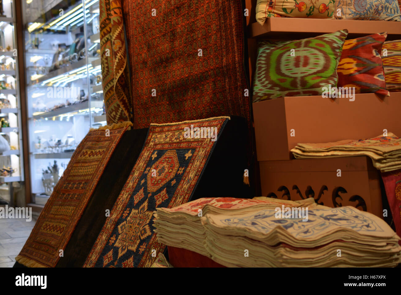 Old hand made carpet and rugs of traditional types Stock Photo - Alamy