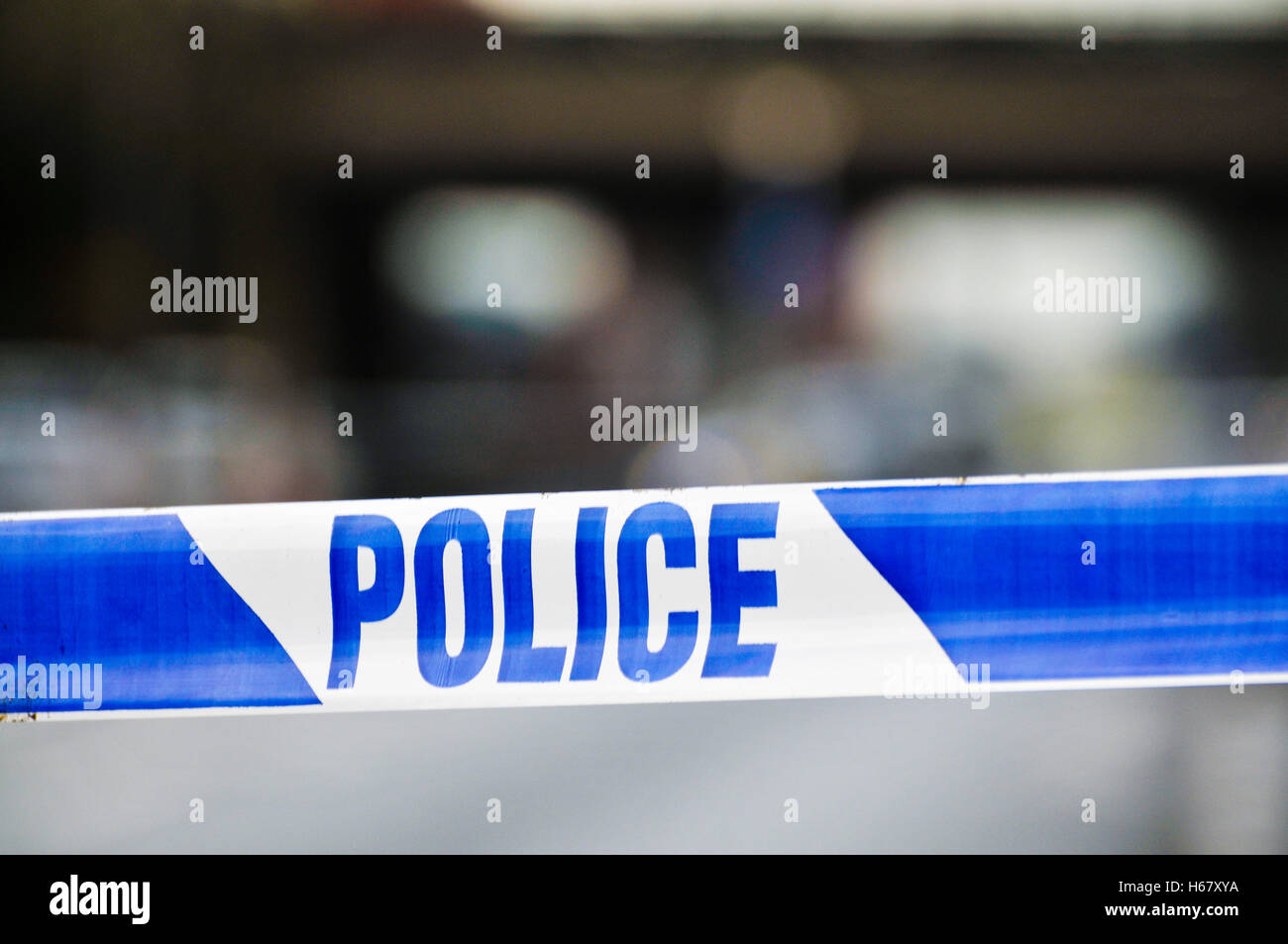 Police cordon off road hi-res stock photography and images - Alamy