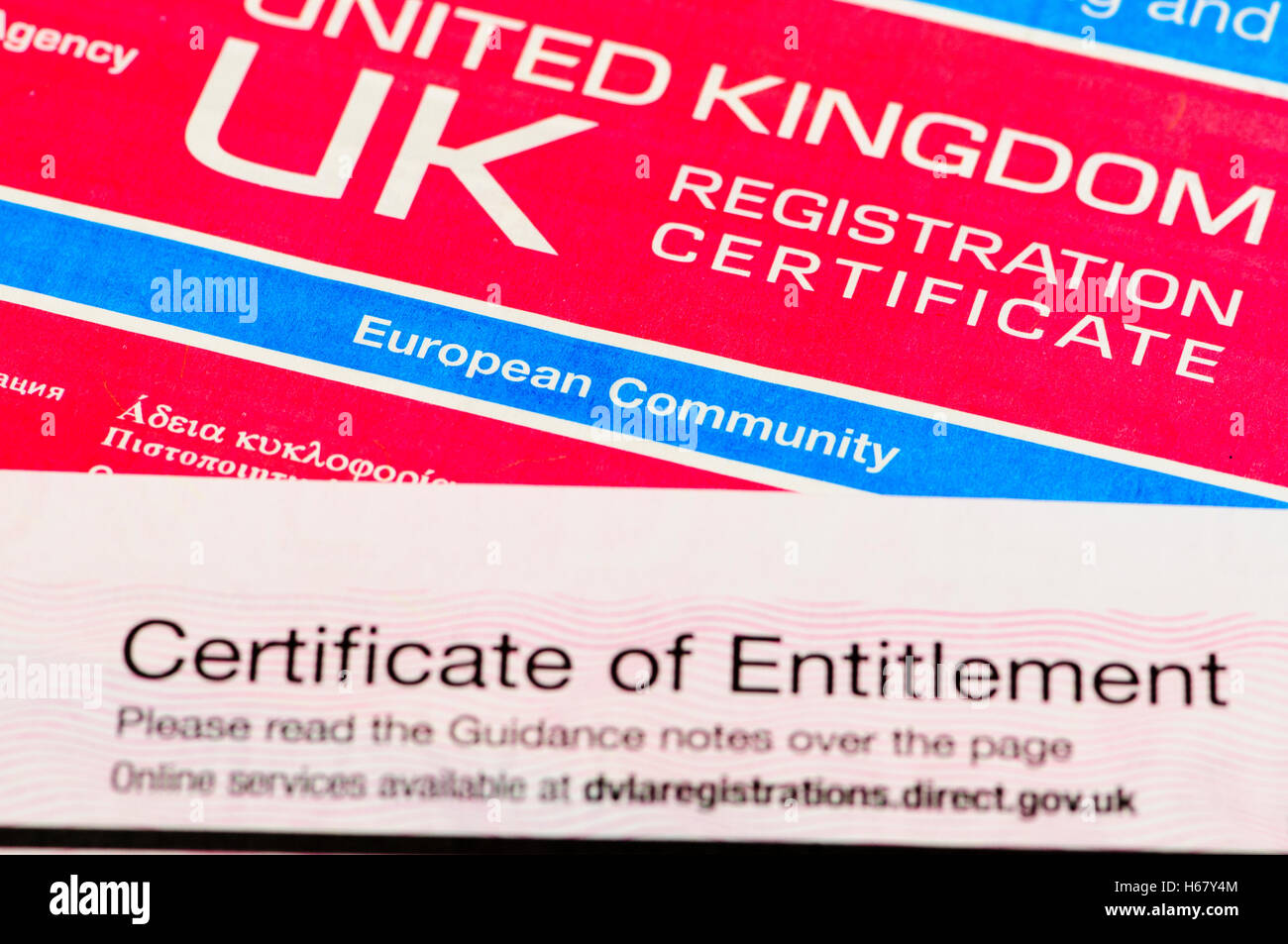 Certificate of Entitlement for personalised number plates from DVLA ...
