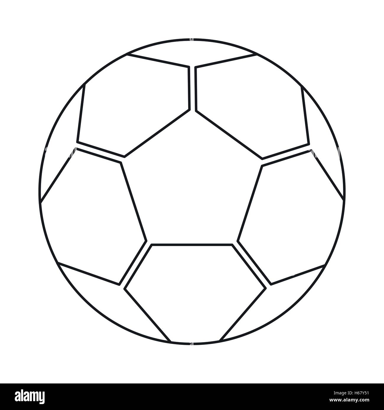 Soccer ball icon, outline style Stock Vector Image & Art - Alamy