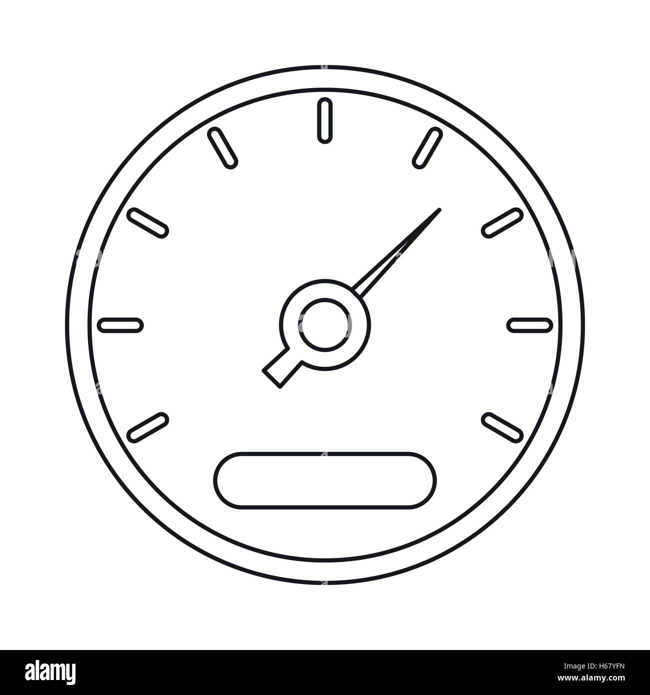 Speedometer icon, outline style Stock Vector Image & Art - Alamy