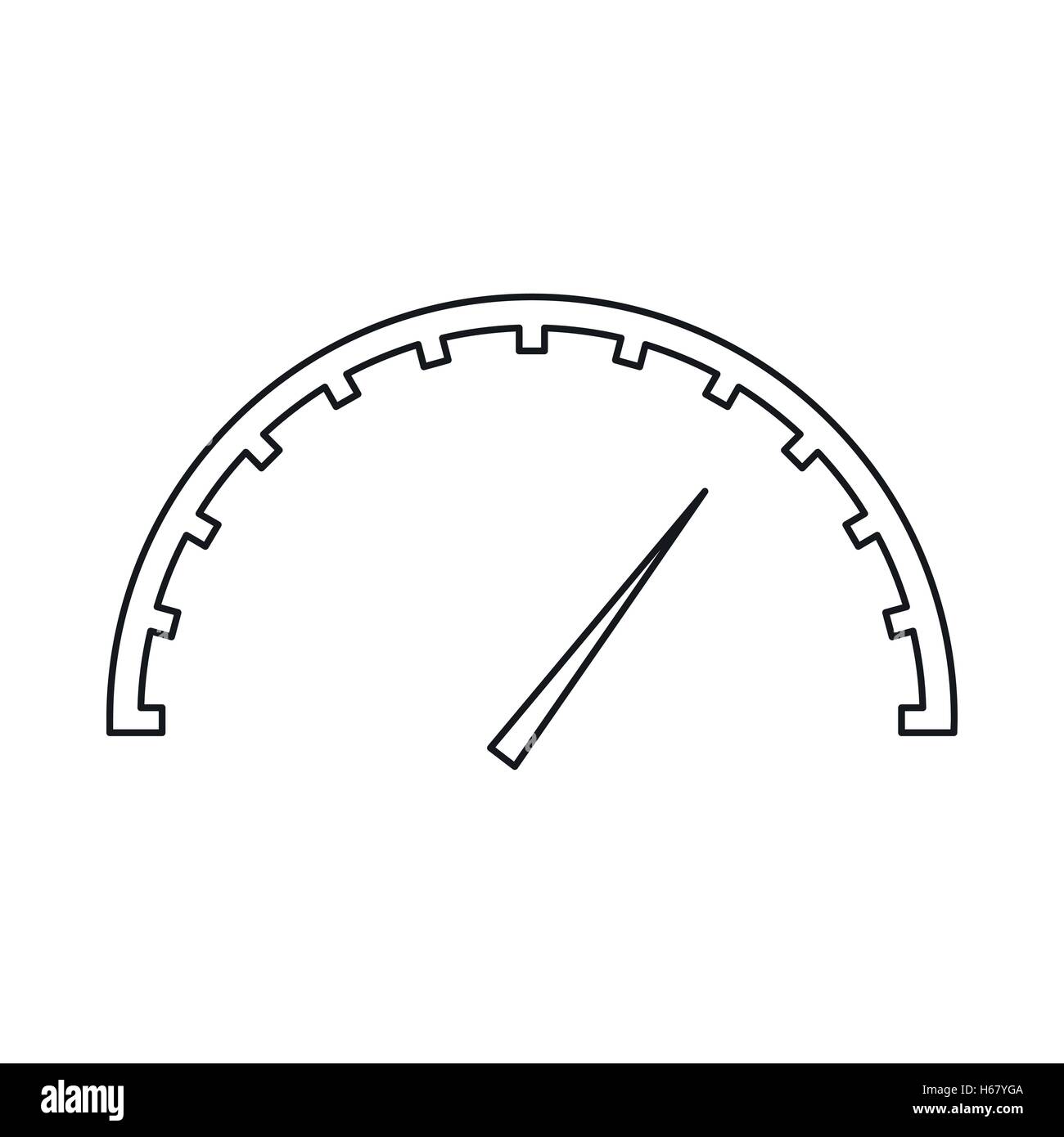 Speedometer icon, outline style Stock Vector Image & Art - Alamy