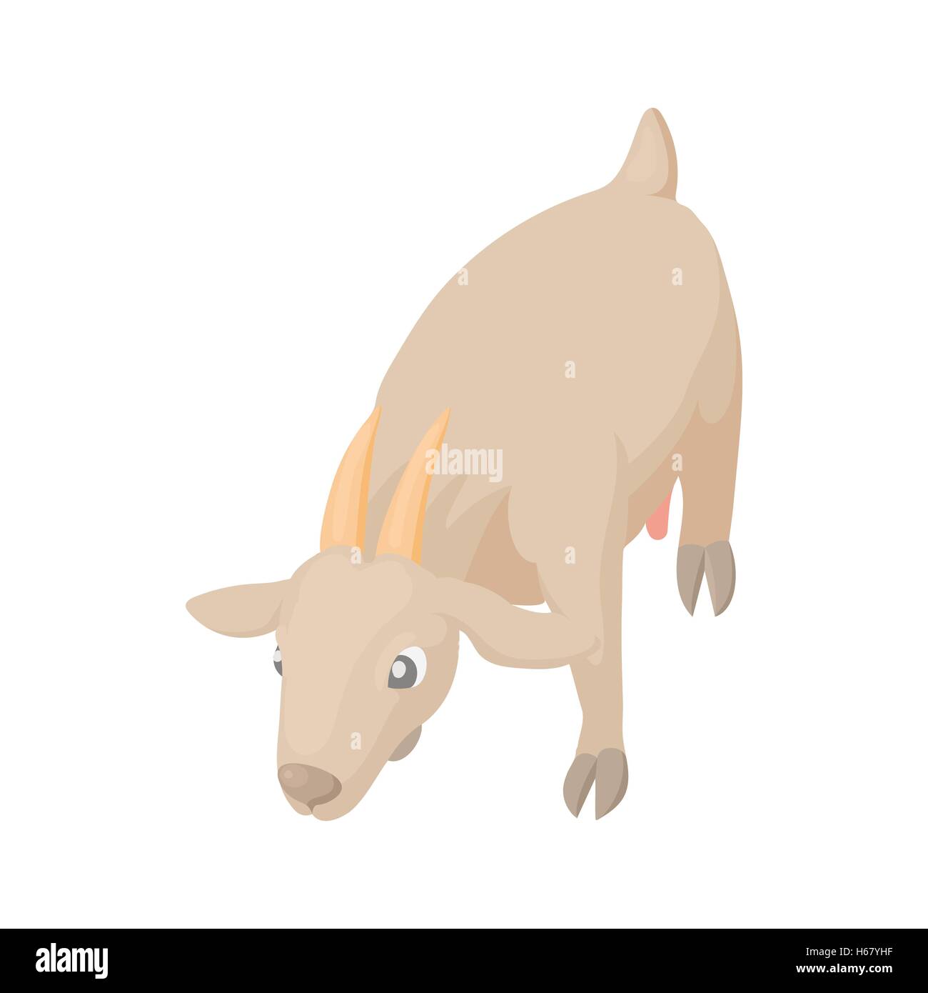 Gray cow icon in cartoon style Stock Vector Image & Art - Alamy