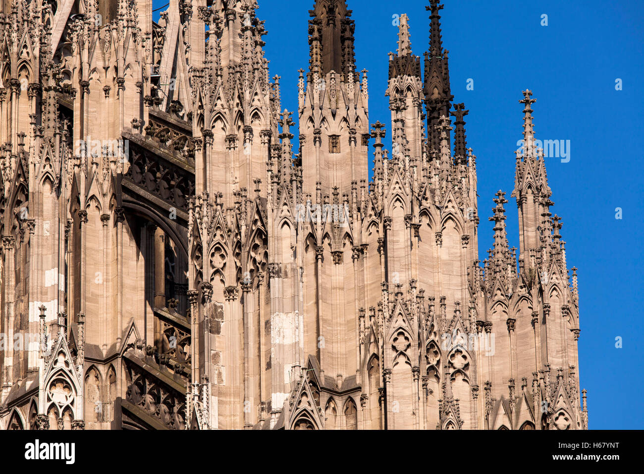 Germany, North Rhine-Westphalia, Cologne, buttresses and pinnacles of ...