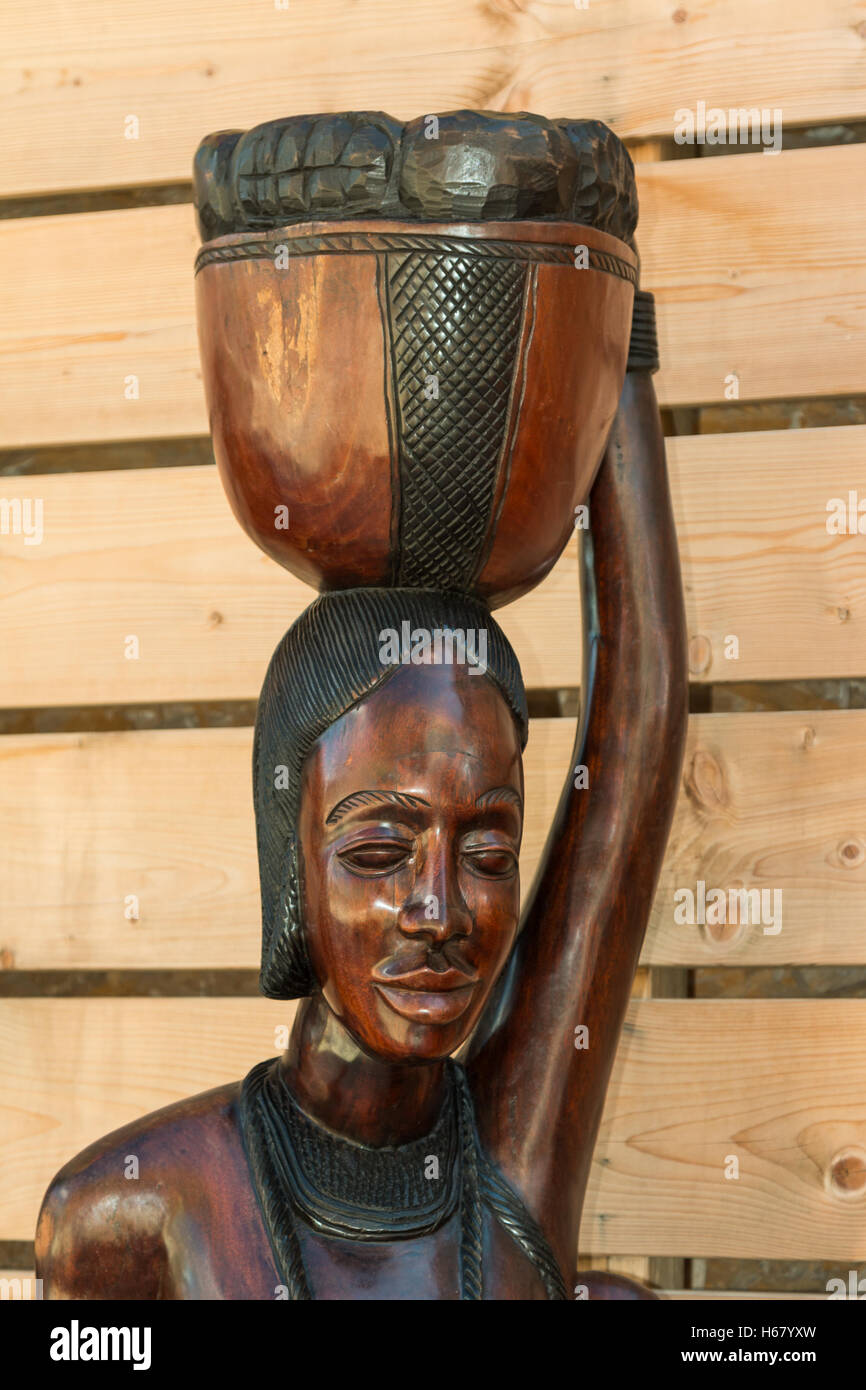 African Handmade Ethnic Wooden Statue Stock Photo - Alamy