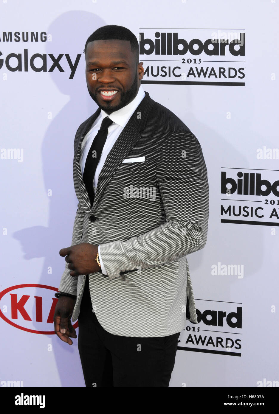 Rapper Curtis Jackson aka 50 Cent arrives at the 2015 Billboard Music Awards at the MGM Grand ...
