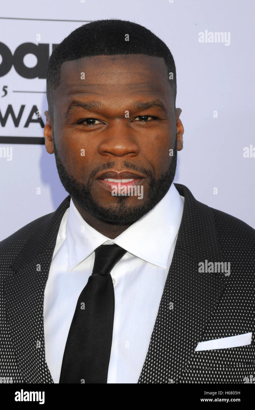 Rapper Curtis Jackson aka 50 Cent arrives at the 2015 Billboard Music Awards at the MGM Grand ...