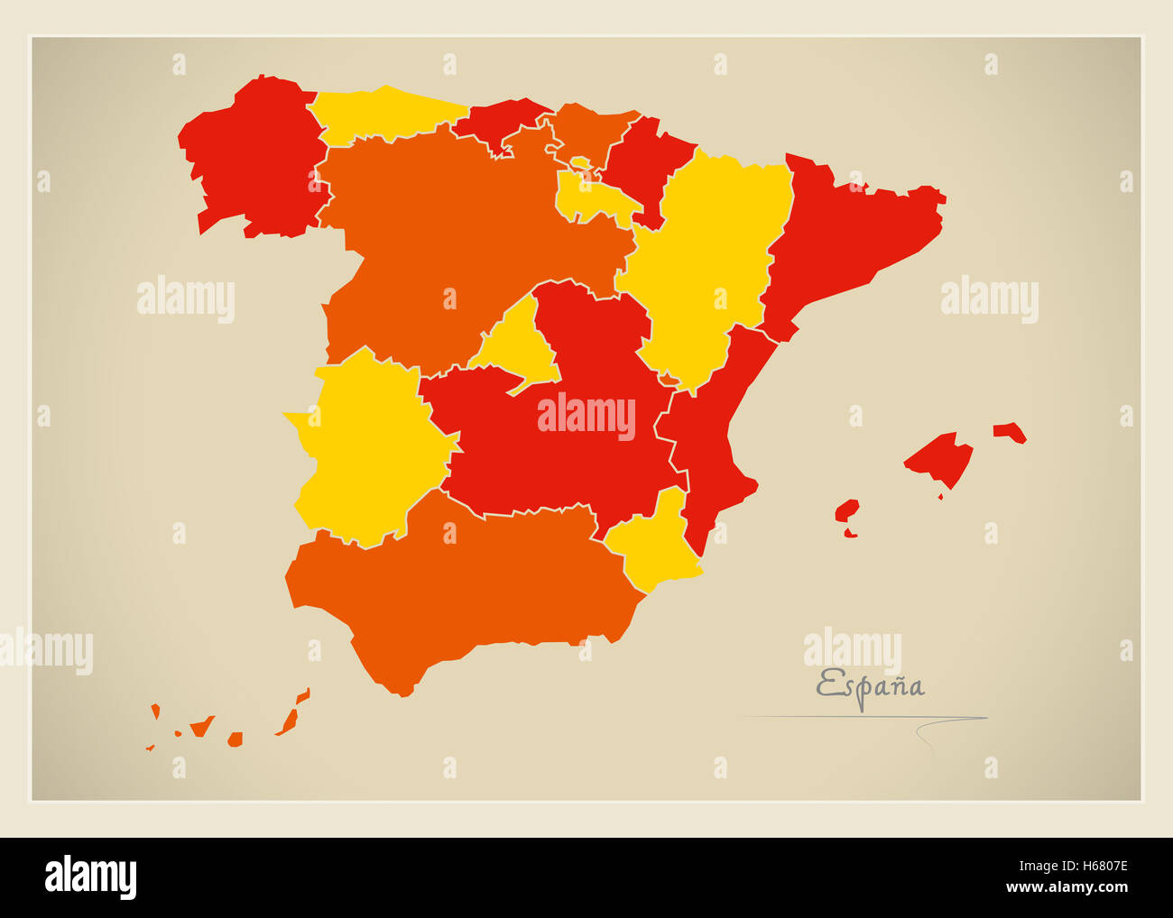 Spain map hi-res stock photography and images - Alamy