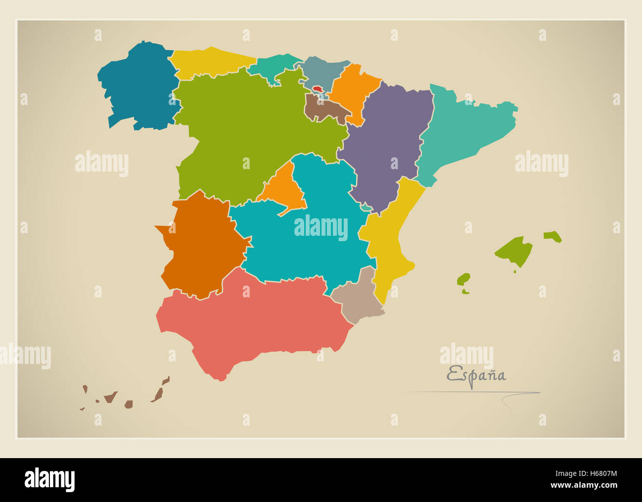 Spain map hi-res stock photography and images - Alamy
