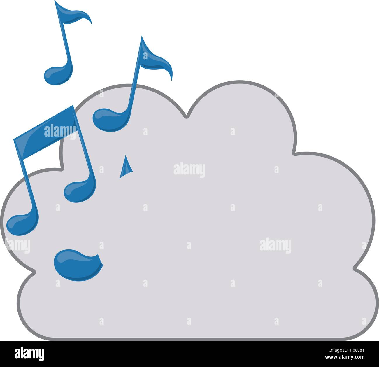 cloud with musical notes icon Stock Vector Image & Art - Alamy