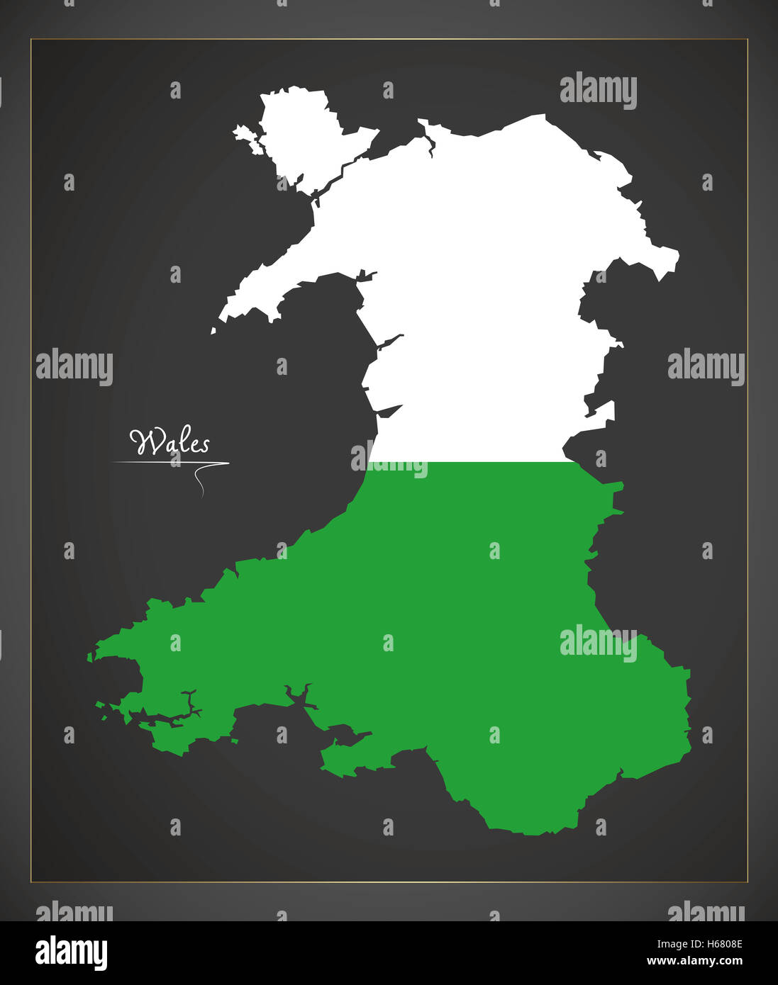Wales map hi-res stock photography and images - Alamy