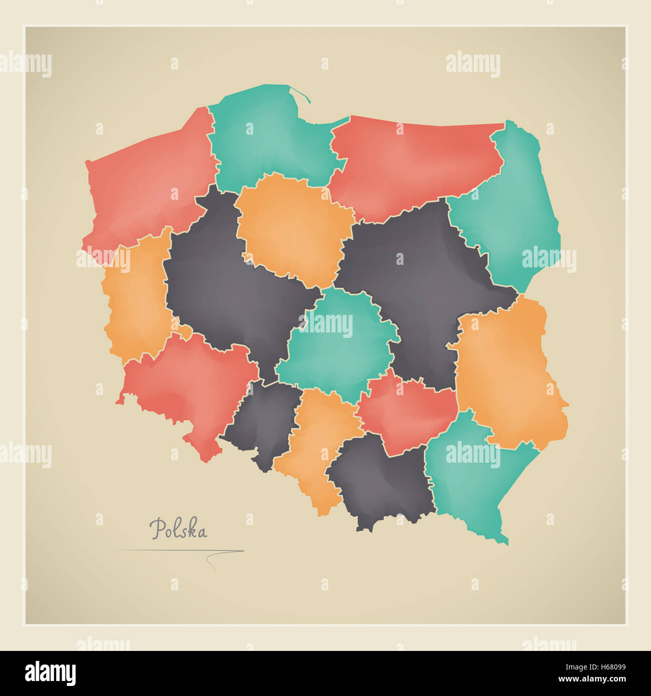 Poland map hi-res stock photography and images - Alamy