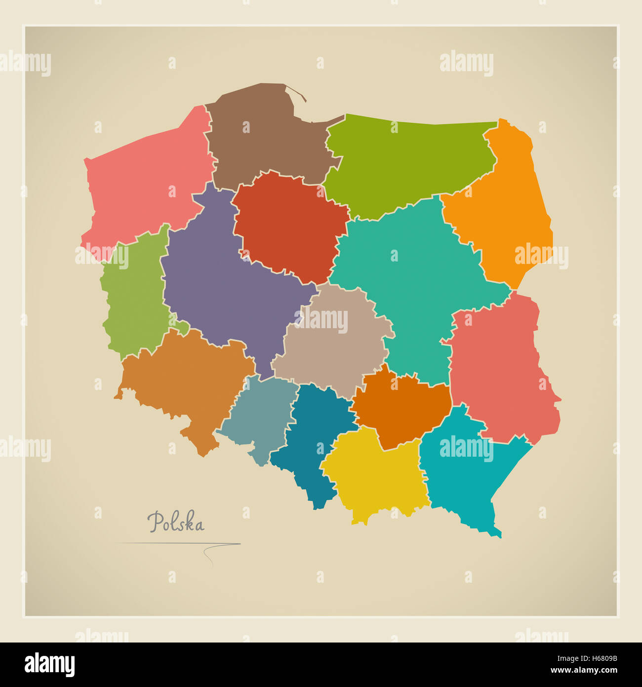 Poland map hi-res stock photography and images - Alamy