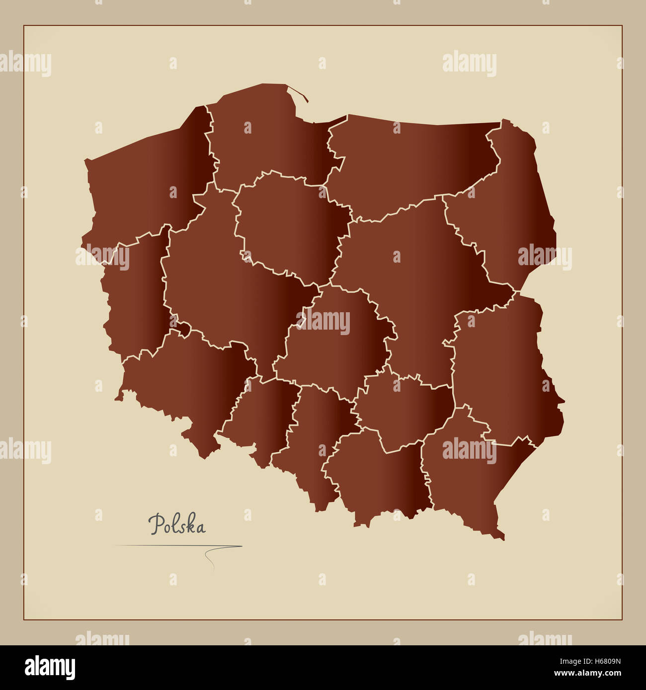 Poland map hi-res stock photography and images - Alamy