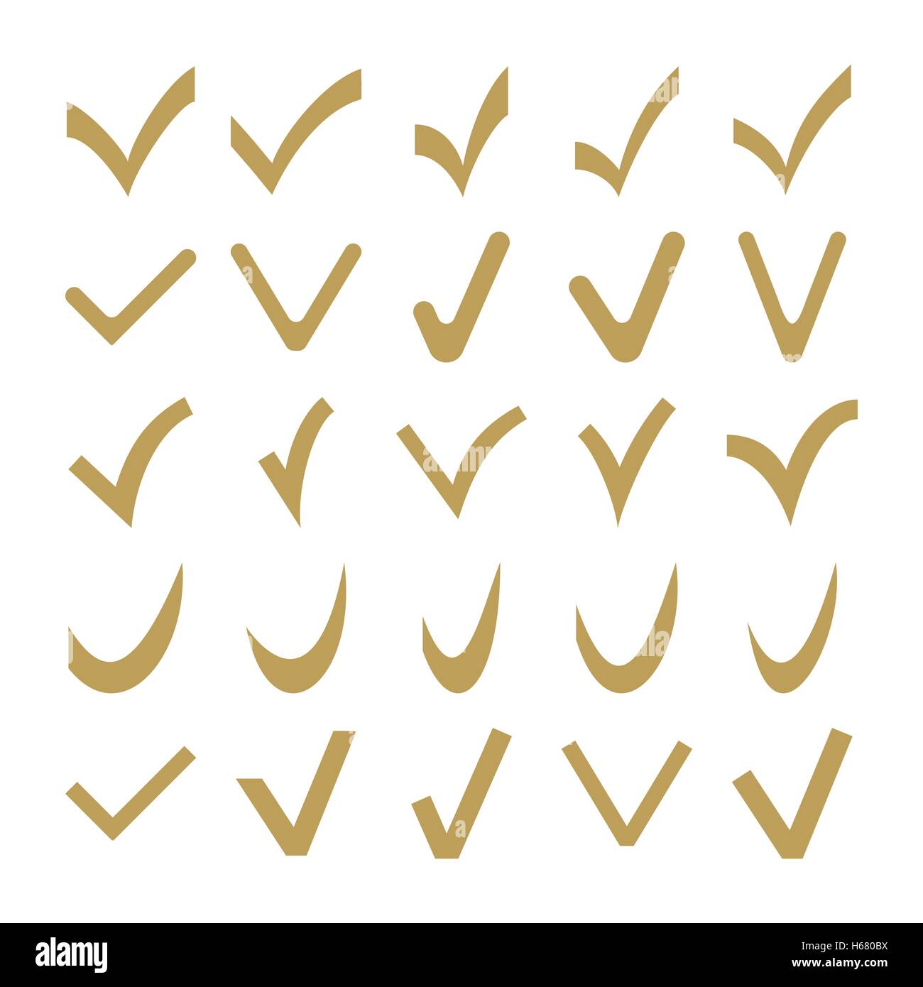 Set of Different Vector Check Marks Stock Vector Image & Art - Alamy