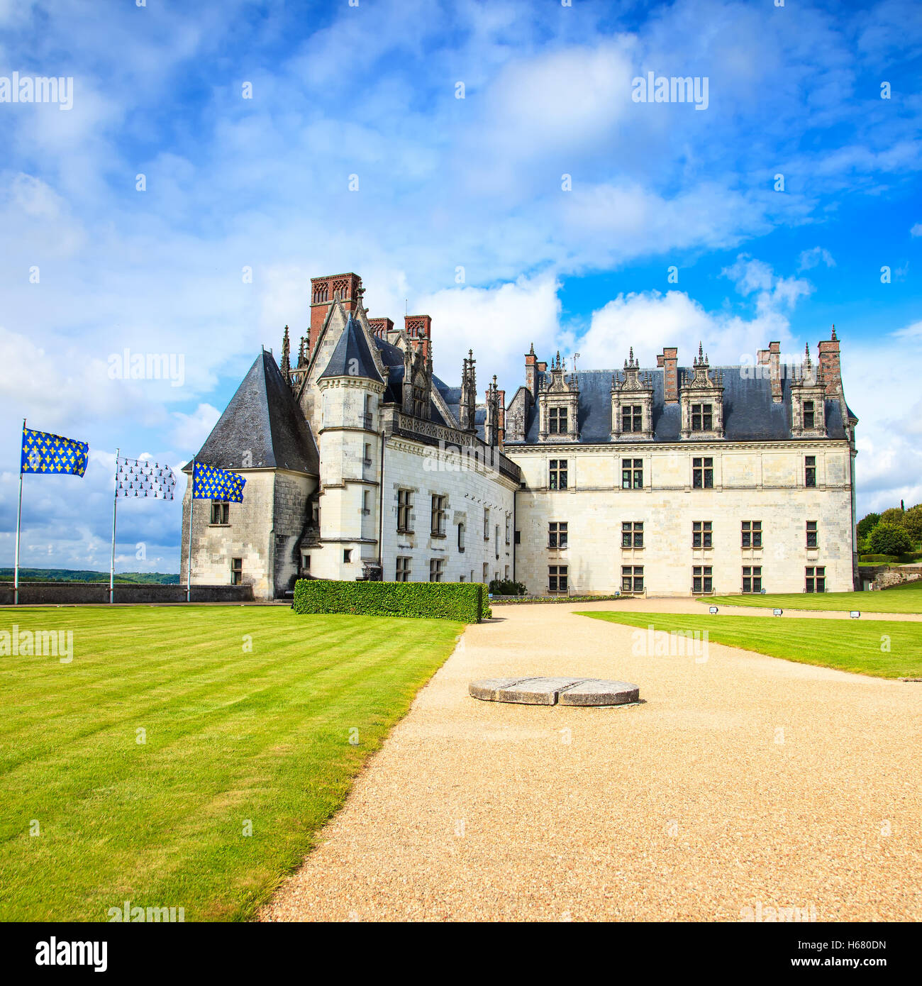 Chateau de Amboise medieval castle, Leonardo Da Vinci tomb. Loire ...