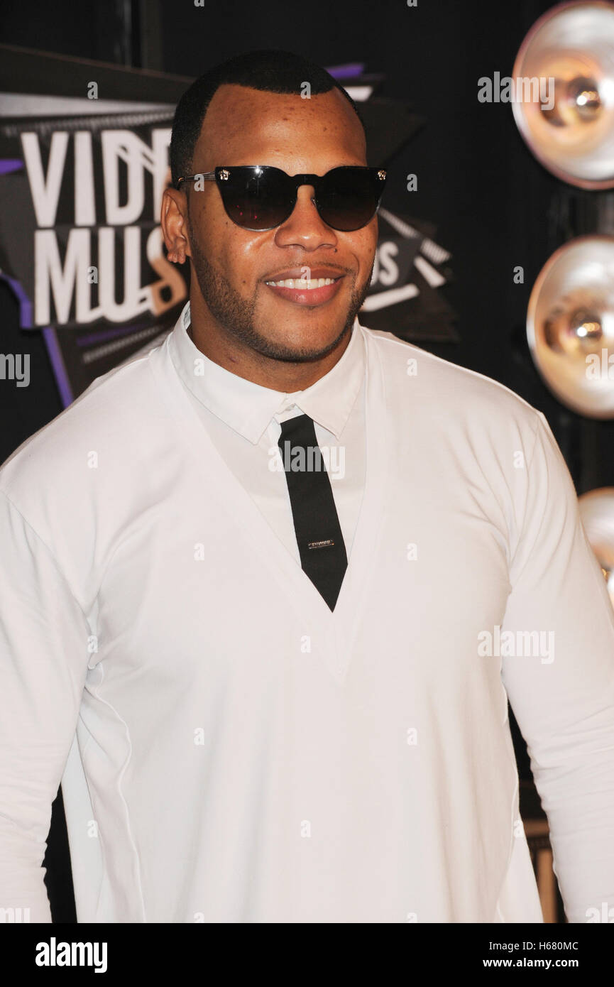 Flo Rida arrive at the 2011 MTV Video Music Awards at Nokia Theatre L.A ...
