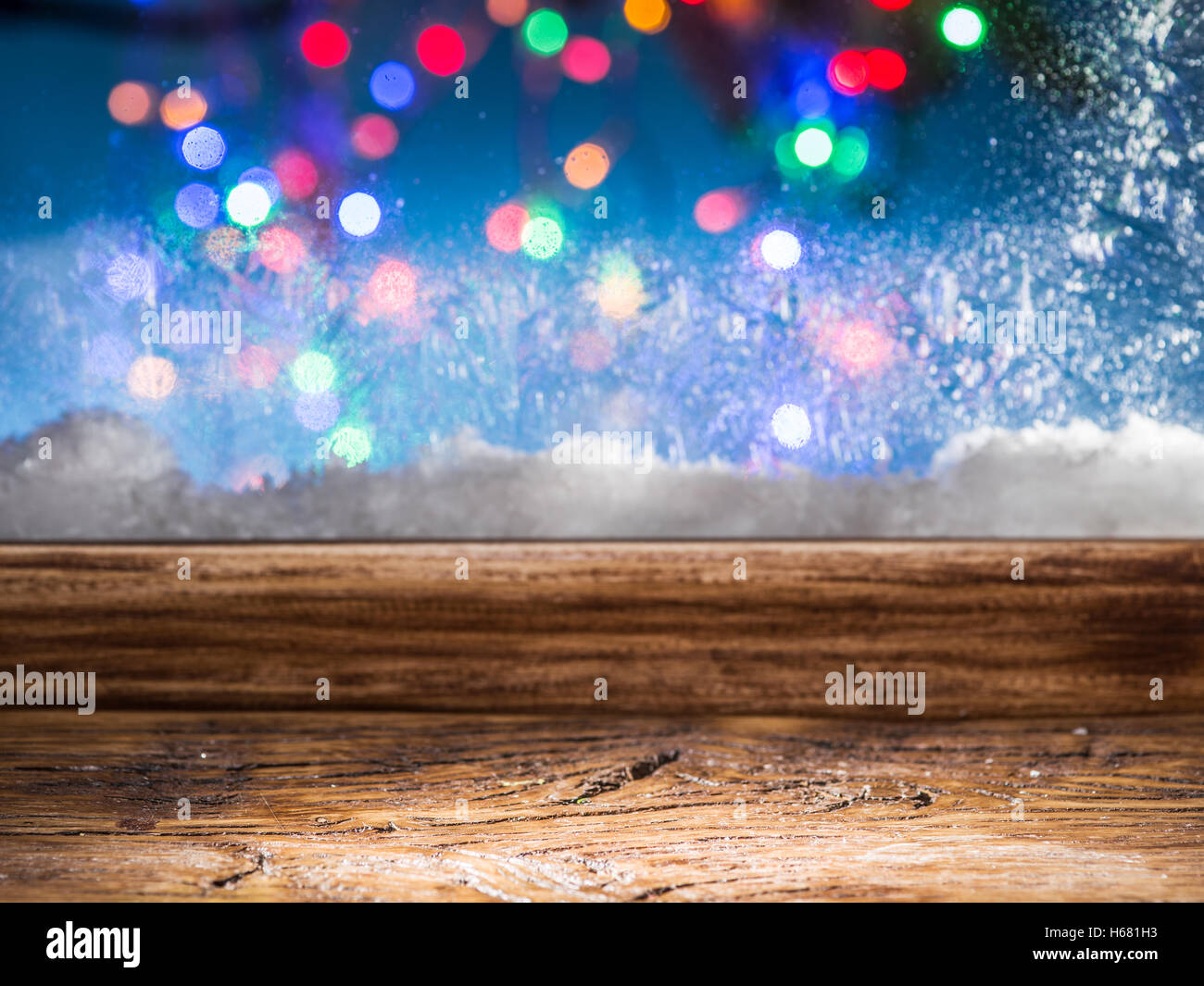 Frozen window blurred colored lights hi-res stock photography and ...