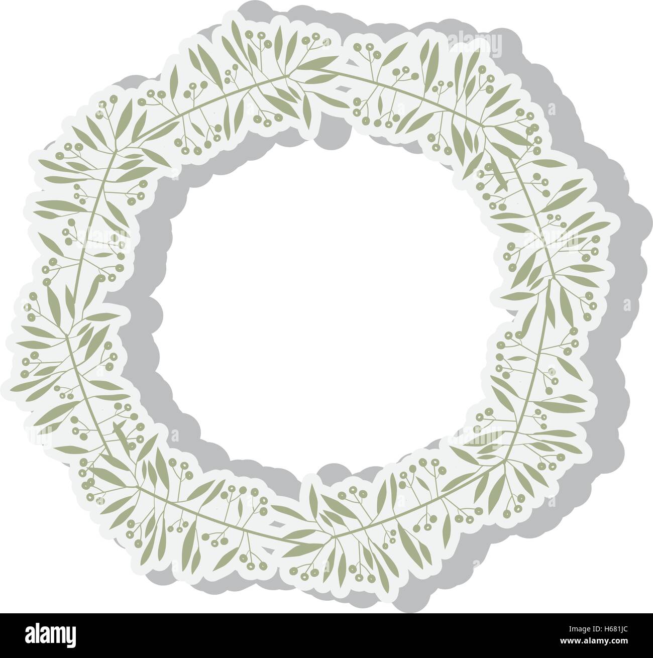 leaves wreath icon Stock Vector Image & Art - Alamy