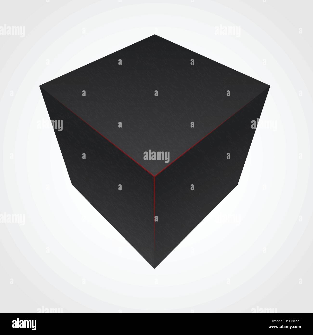 Top view white cube Stock Vector Images - Alamy