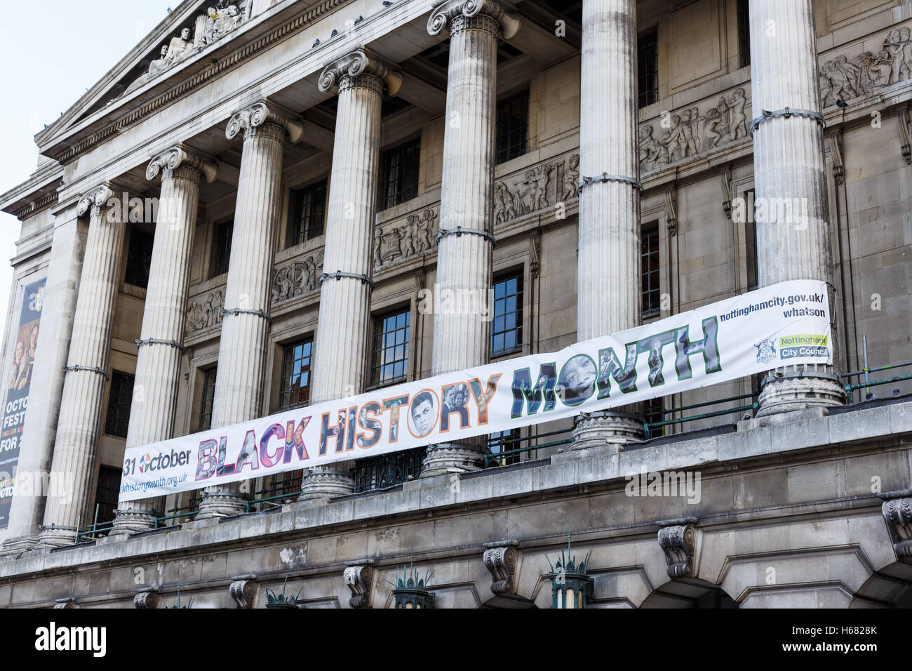 Black History Month banner on front of Nottingham City Council House ...