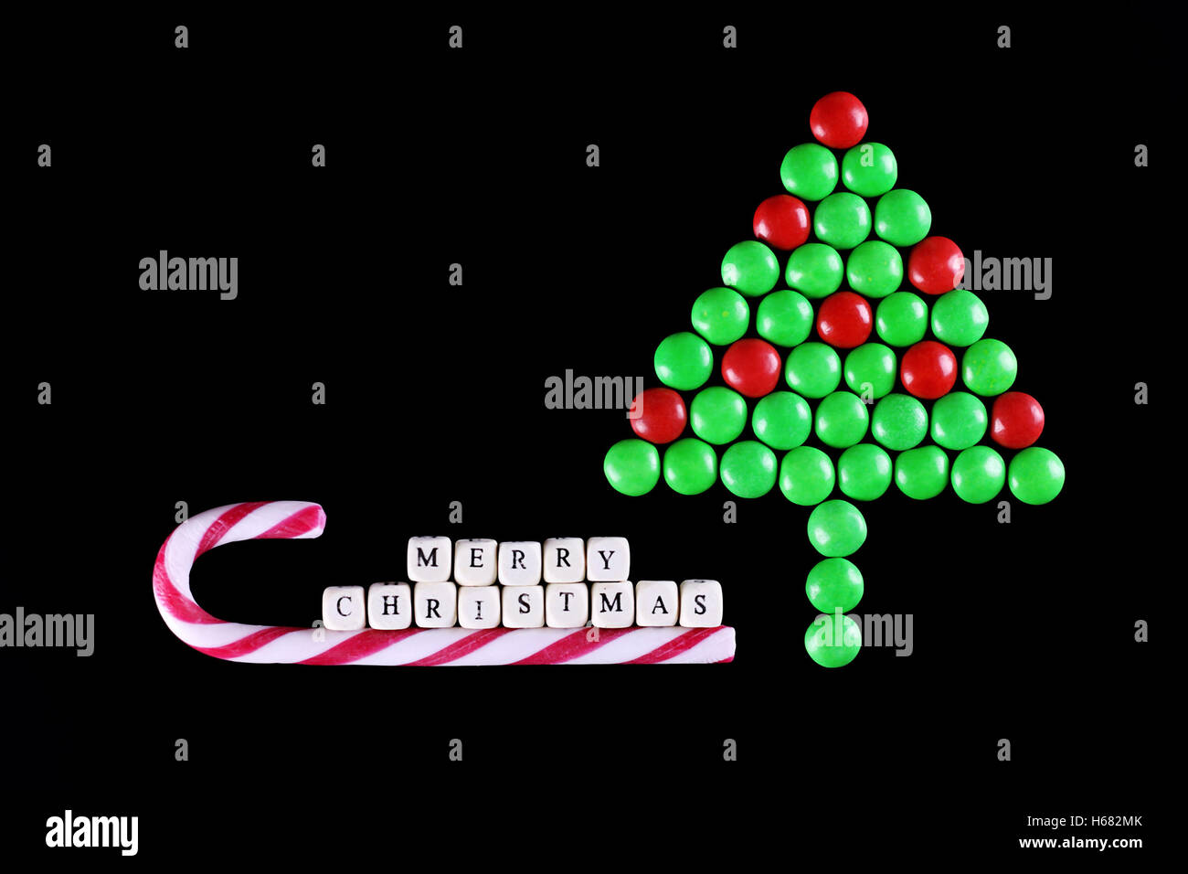 christmas tree shape candy background Stock Photo - Alamy