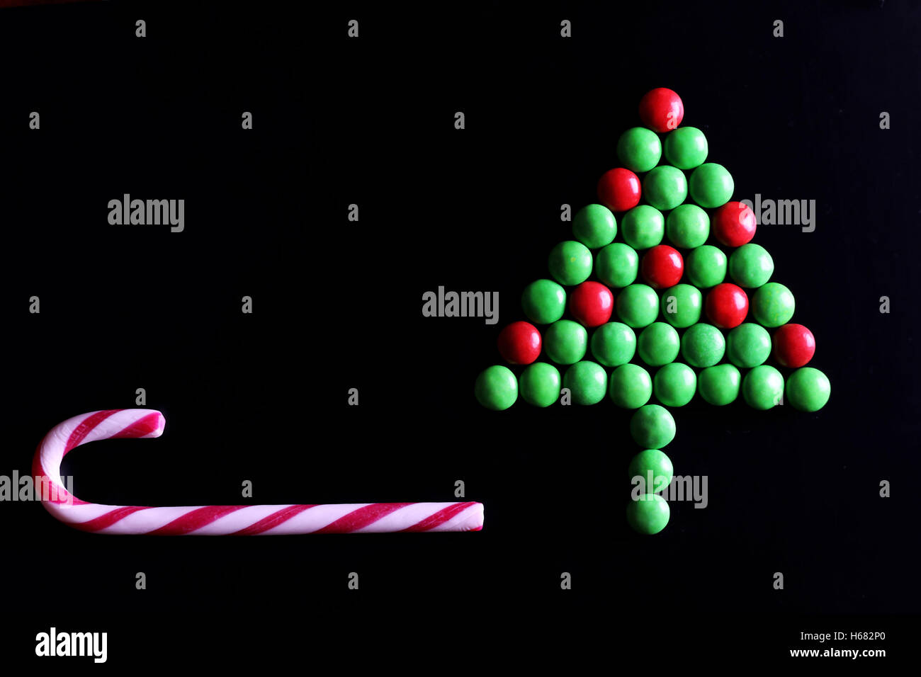 christmas tree shape candy background Stock Photo - Alamy