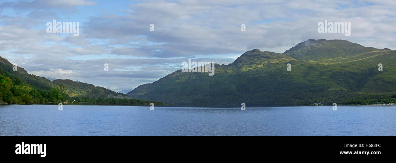 Ben Lomond looking north across Loch Lomond, Scottish Highlands ...